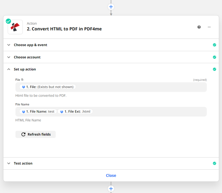 Convert HTML To PDF Using Zapier